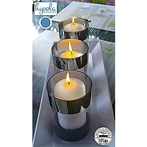 HYOOLA White Pillar Candles 2x3 Inch - 24 Pack Unscented Bulk Pillar Candles - European Made