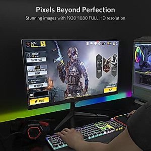 Fiodio 22” 144Hz 1920 x 1080p Full HD Flat Computer Monitor with HDMI Display Ports, Adjustable Tilt, Free-Tearing Eye Care Monitor for Home Office and Gaming (DP Cable Included), Black (C2B2G)