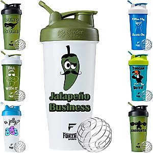 Forza Sports Blender Bottle x Classic 28 oz. Shaker - Jalapeno Business - White