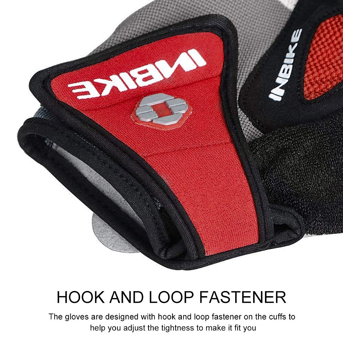 INBIKE 5mm Gel Pad Half Finger Bike Bicycle Cycling Gloves Red X-Large