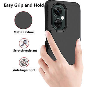 AZSXLG for Oneplus Nord N30 5G Case, Defender Case Heavy Duty Shockproof Dustproof 3 in 1 Rugged Protective Phone Cover for Oneplus Nord N30/ CE 3 Lite 5G (Black, N30)