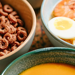 Brew To A Tea BTaT- Cereal Bowls, 29 Oz, 6 Pack, Colorful Bowl Set, Ceramic Bowls, Microwave Safe Bowls, Snack Bowls, Microwave Oatmeal Bowl, Cereal bowl, Dessert Bowls…