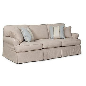 Sunset Trading Horizon Slipcovered Sofa, 88", Linen