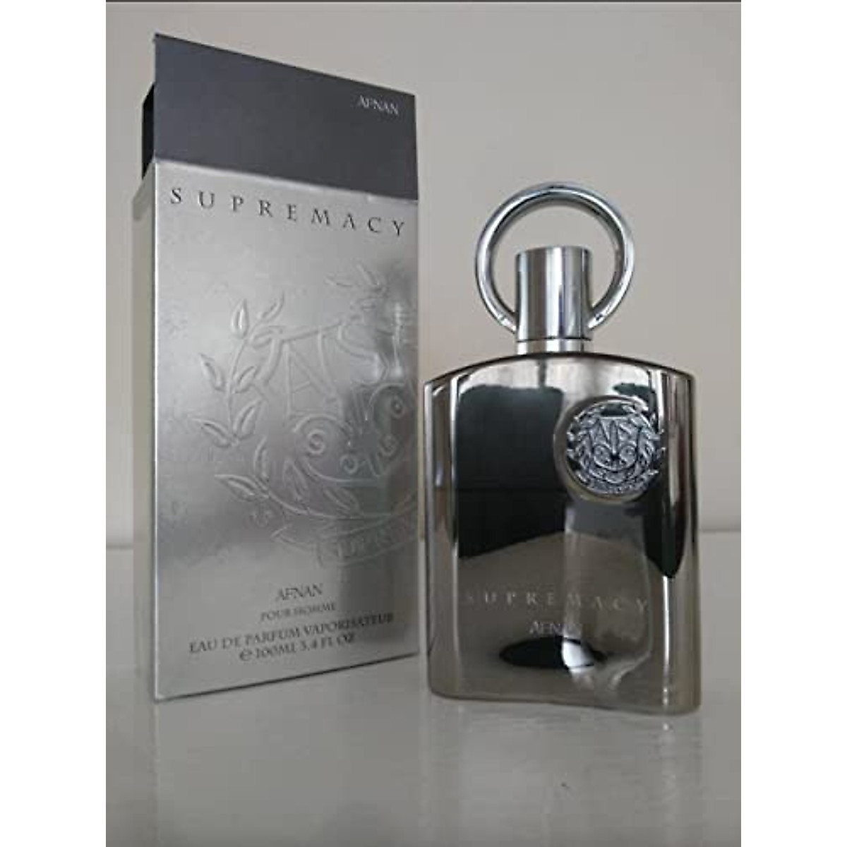 Afnan Supremacy Silver Pour Homme for Men Eau de Parfum Spray, 3.4 Ounce