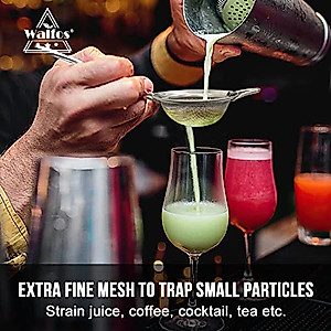 Fine Mesh Strainer Set of 3, Stainless Steel Wire Strainers for Kitchen, Multipurpose Metal Fine Sieve with Handle, Perfect for Food, Rice, Quinoa, 3", 5", 7"