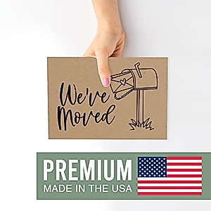 25 Kraft Change Of Address Postcards - We've Moved Cards, Change Of Address Cards, Moving Announcements Postcards, House Warming Gifts New Home Couple, Realtor Supplies, Realtor Gifts For Clients…