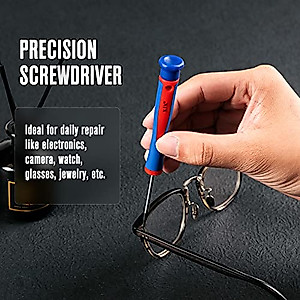 XJX 21-Piece Magnetic Screwdriver Set, Precision Screwdriver Set Phillips/Slotted/Torx Screwdriver Set Professional Cushion Grip Screw Driver Set with Tester Screwdriver, Magnetizer