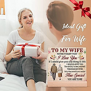 Encoink Birthday Card for Wife from Husband, Wife Birthday Card, Unique Card with Wooden base, Wedding Anniversary Cards for Wife, Gifts for Wife