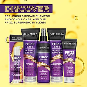 John Frieda Frizz Ease Replenish & Repair Conditioner, Repairs Damage and Dryness for Shiny, Frizz-Protected Styles, Infused with Argan, Moringa, and Coconut Oil for Nourished, Smooth Hair, 8,45 Oz