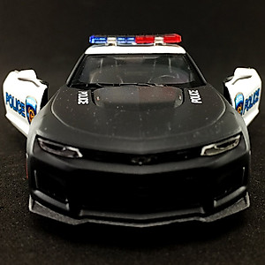 Kinsmart 2017 Chevrolet Chevy Camaro ZL 1 Black Color Police Car 1:38 DieCast,Model,Toy,Car,Collectible,Collection,Hobby