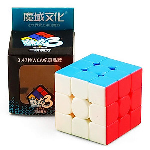 CuberSpeed Moyu MoFang JiaoShi Meilong 3x3x3 stickerless Magic Cube MFJS MEILONG 3X3 Cubing Classroom Meilong 3X3 Speed Cube (Updated Version MeiLong 3C)