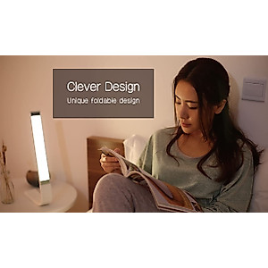 Ivomax Cordless Multi-Function LED Desk Lamp - Rechargeable 1800mAh Li-Ion Battery Powered - Reduces Eye Strain, 3 Modes, 18 Light Settings, Compact and Portable Design