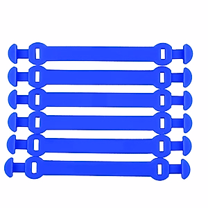 Andux Silicone Tennis Vibration Dampener Long Buckle Type Reduce Vibration 6pcs/set BZQ-06 (blue)