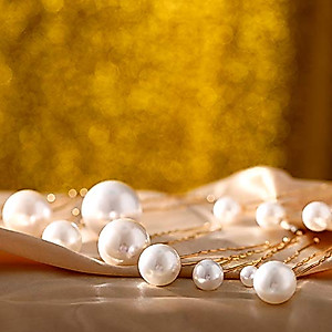 Hicarer 18 Pieces Wedding Pearl Hair Pins Bridal Rhinestone Pearl Hair Clips Hair Accessories U Shaped Bobby Pin Hair Barrette for Bride Bridesmaid Women Hair Style(White-Gold)