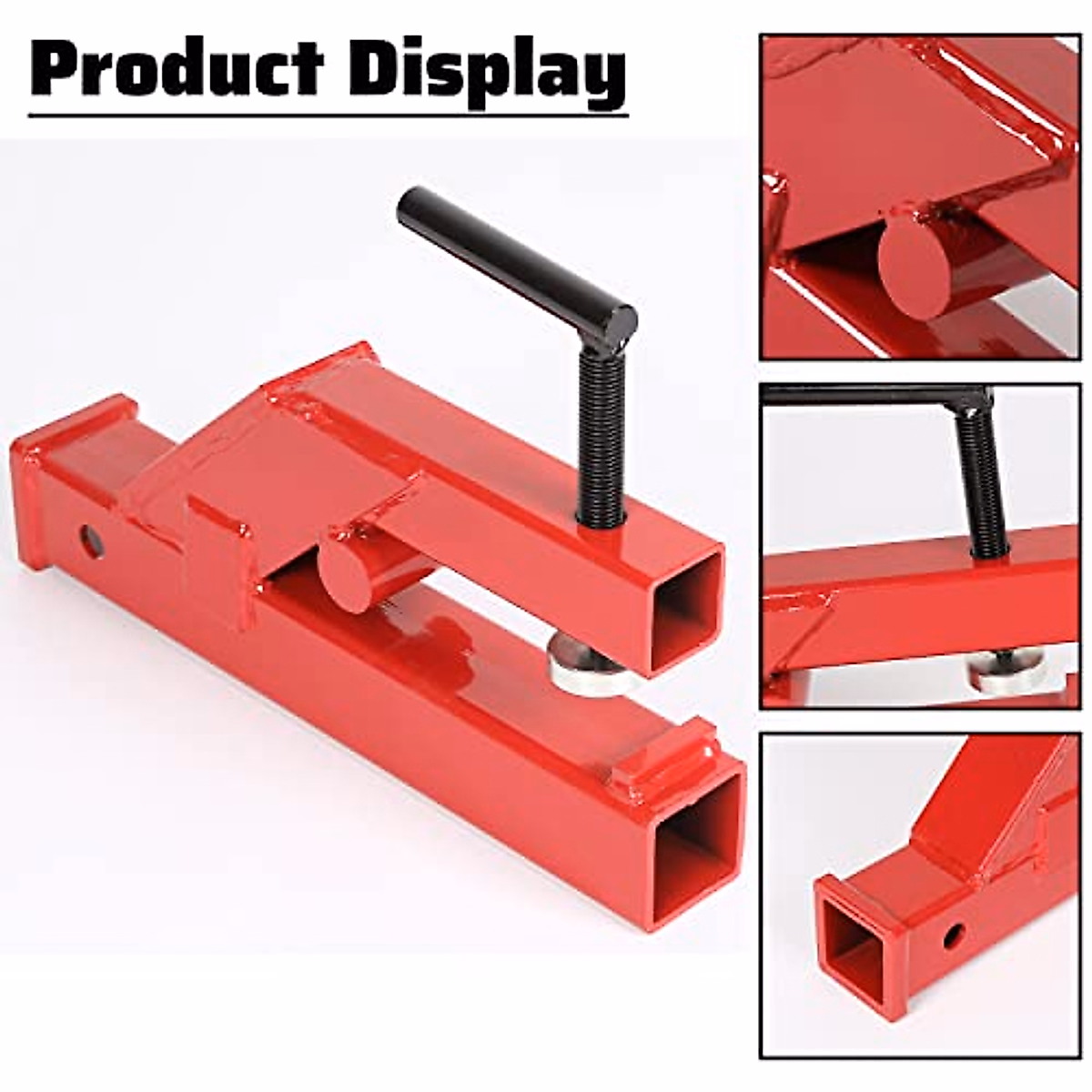 ECOTRIC Clamp On Trailer Hitch 2" Ball Mount Receiver Adapter Deere Bobcat Tractor Bucket