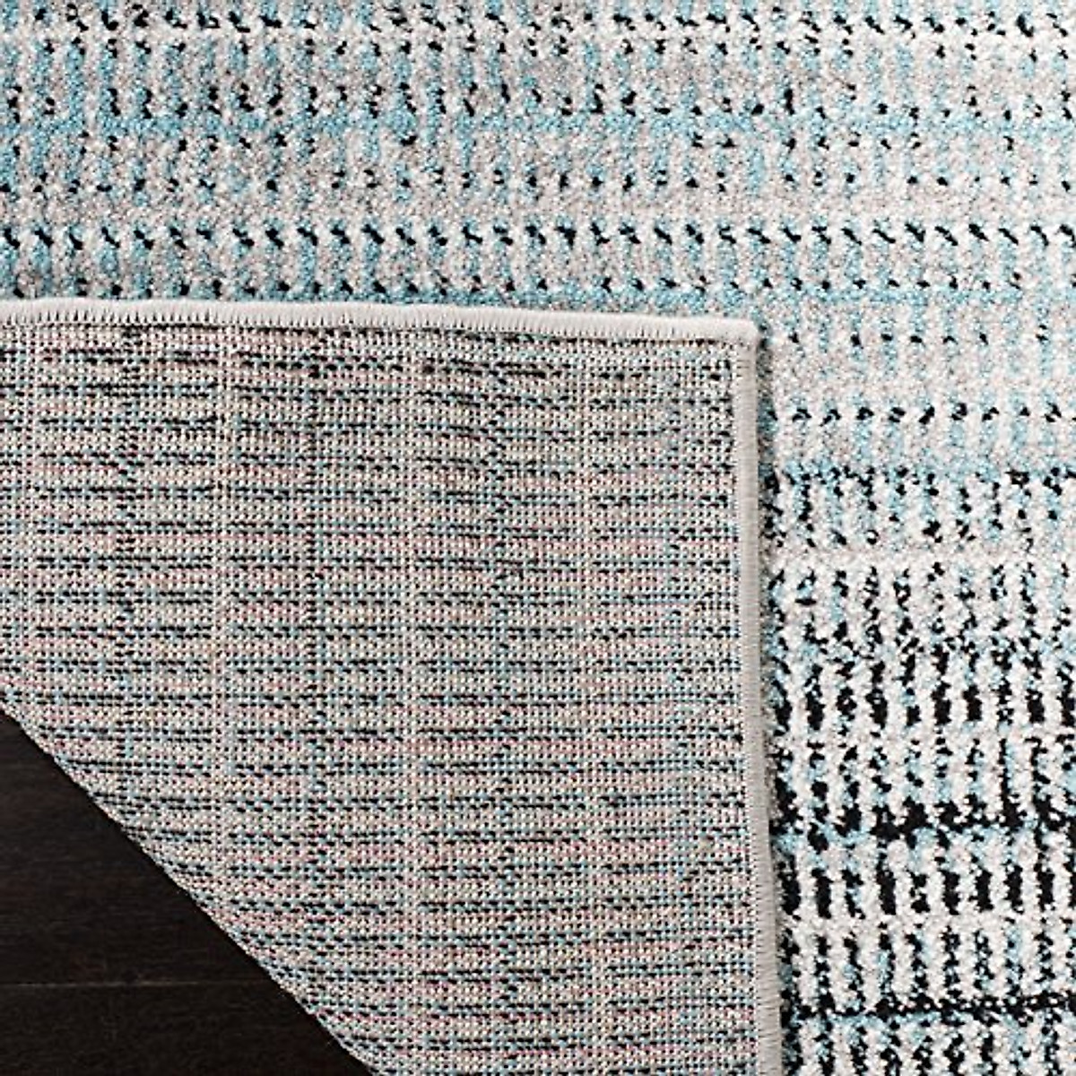 SAFAVIEH Skyler Collection 2' x 4' Blue/Grey SKY196C Stripe Non-Shedding Living Room Bedroom Accent Rug