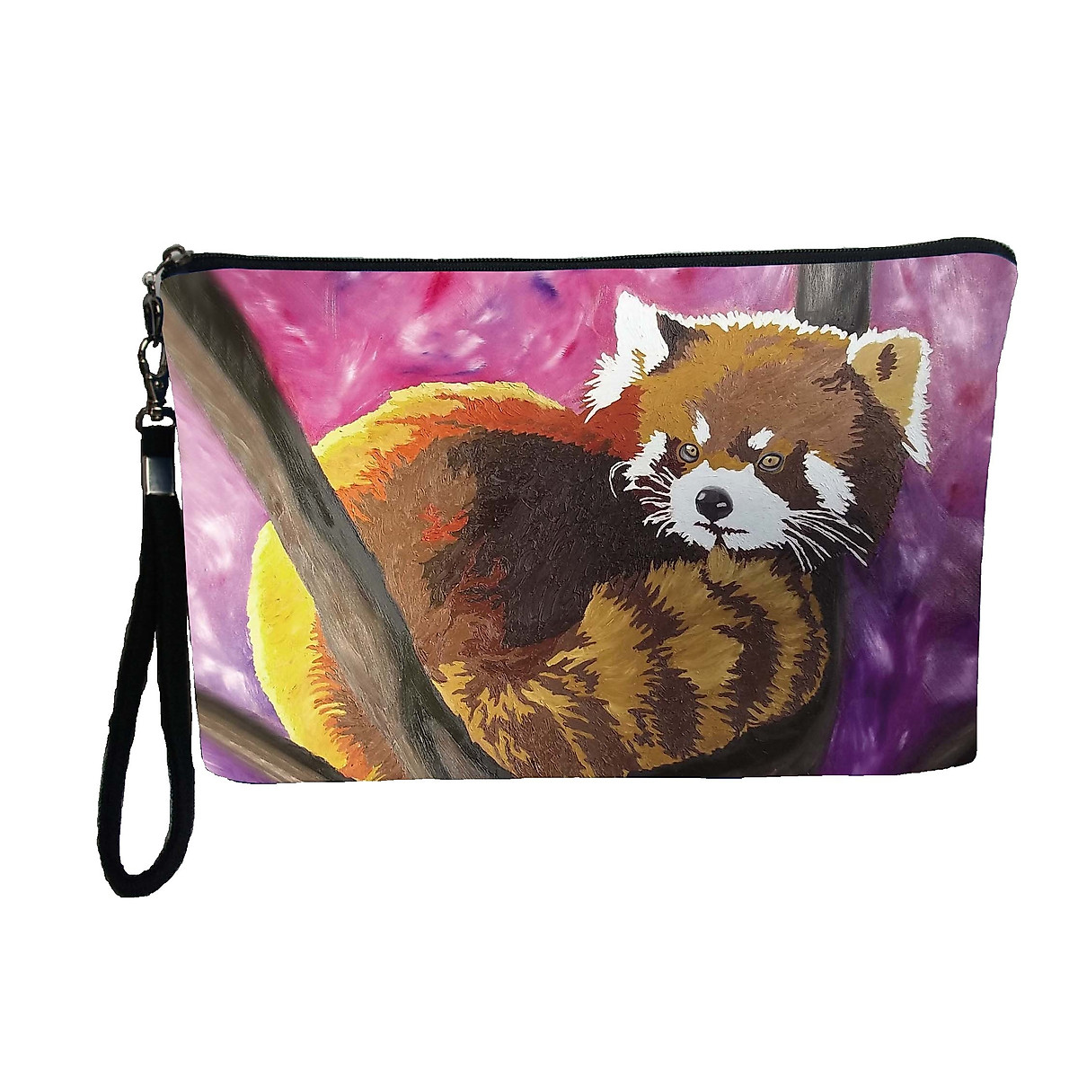 Red Panda Large Wristlet - From My Original Painting, Support Wildlife Conservation, Read How