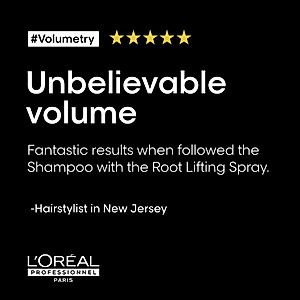 L'Oreal Professionnel Volumetry Volumizing Shampoo - Removes Build Up & and Cleanses Scalp, Provides Lift For Fine & Thin Hair Types, With Salicylic Acid