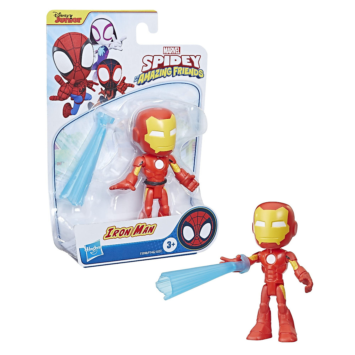 Marvel Spidey and His Amazing Friends Iron Man Action Figure with Accessory, 4-Inch, Preschool Super Hero Toys, Christmas Stocking Stuffers for Kids, Ages 3+