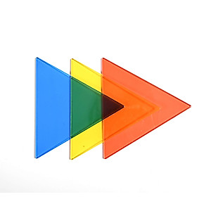 edxeducation Transparent Attribute Blocks - Mini Jar Set of 60 - Colorful, Plastic Shapes - Light Box Accessory - Sensory Play - Math Manipulative for Kids