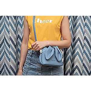 Fashion girl small crossbody shoulder bag cute rabbit ear shape zipper PU messenger bags coin purse for women
