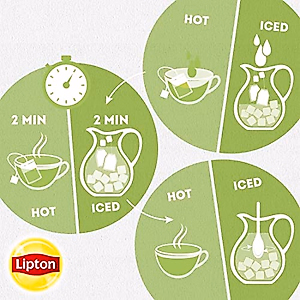 Lipton Green Tea Bags for Health and Wellness, Hot or Iced, 40 Count (Pack of 6)