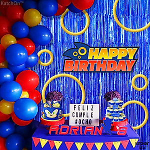 KatchOn, Xtralarge Blue Fringe Backdrop - 8x3.2 Feet, Pack of 2 | Blue Streamers Party Decorations | Blue Fringe Curtain for Ocean Decorations | Under The Sea Party Decorations, Blue Party Decorations