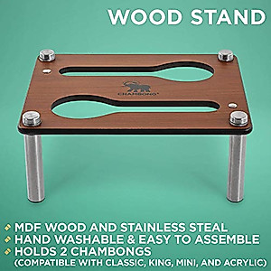 Chambong – Holder for Easy Refills - Premium Wood Stand Holds 2 Pieces