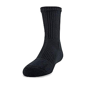 Under Armour Adult Charged Cotton Crew Socks, Multipairs , Black/Gray (6-Pairs) , Large