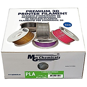 MG Chemicals PLA17THRE1 Thermochromic Color Changing Red PLA 3D Printer Filament, 1.75 mm, 1 kg Spool