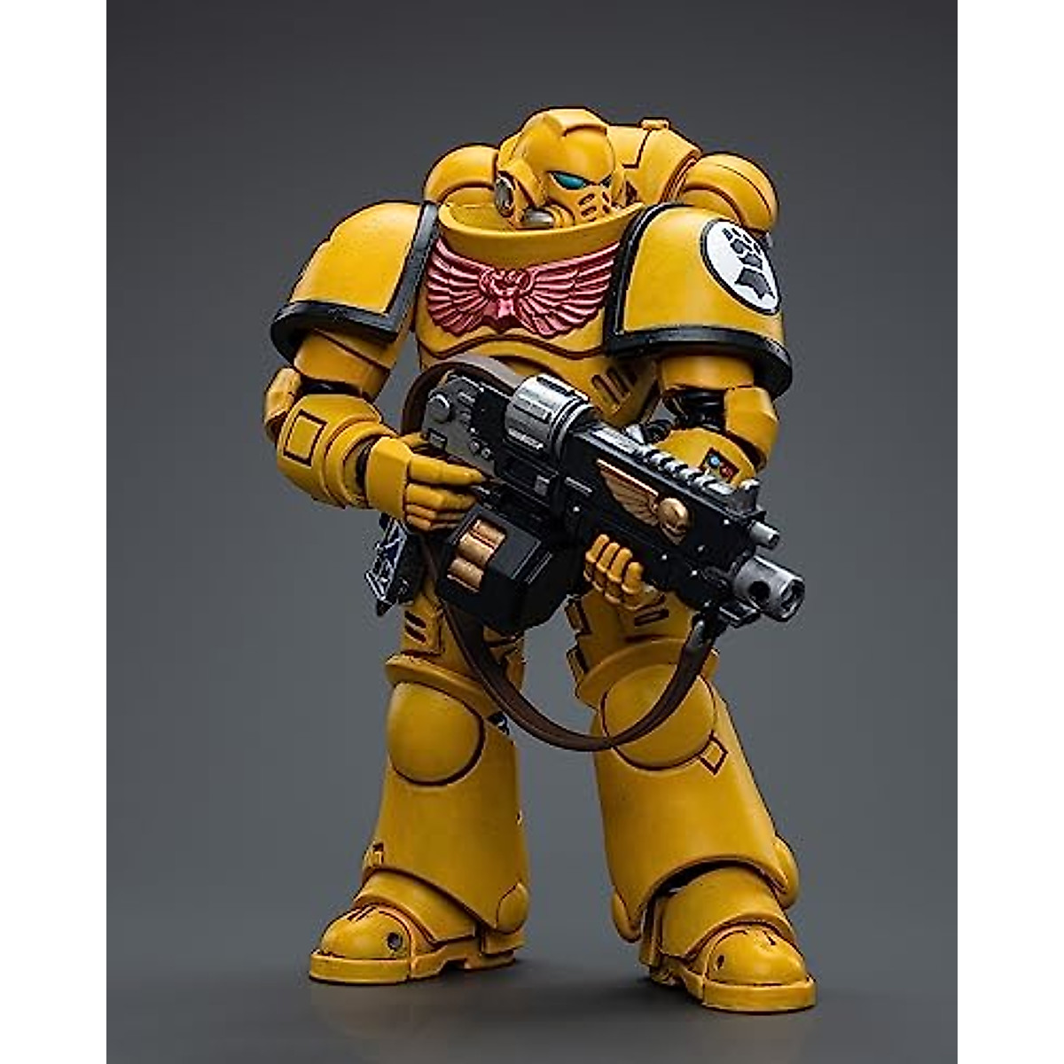 Pipigirl JoyToy 40K Space Marine Genuine License 1/18 Soldier, 4inch Models Space Marines Action Figures Kits (Imperial Fists Intercessors)