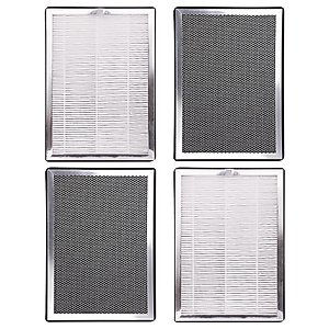 Midiex 4-Pack MA25 Replacement Filter Compatible with Modify Air Purifier MA-25 Series S1/B1/W1, 3-in-1 H13 Ture HEPA with Activated Carbon Pre-filter