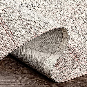 Mark&Day Area Rugs, 8x10 Tongerlo Modern Cream Area Rug, Beige Grey Pink Carpet for Living Room, Bedroom or Kitchen (8' x 10')