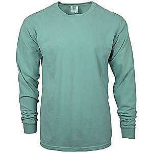Comfort Colors Men's Adult Long Sleeve Tee, Style 6014, Seafoam, Medium