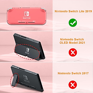 Fintie Carrying Case for Nintendo Switch Lite 2019, [Shockproof] Hard Shell Protective Cover Travel Bag w/15 Game Card & 2 Micro SD Card Slots for Switch Lite Console & Accessories, Rose Gold