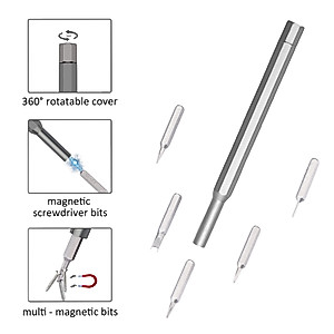 24 in 1 Premium Precision Screwdriver Set, Small Screwdriver Set with Phillips Head & Flathead, Magnetic Mini Screwdrivers Kit for Fixing Electronics, PC and Eyeglass Repairing