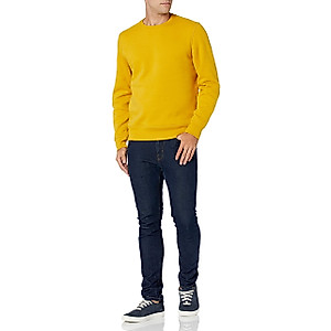 Amazon Essentials Men's Fleece Crewneck Sweatshirt (Available in Big & Tall), Gold, Small