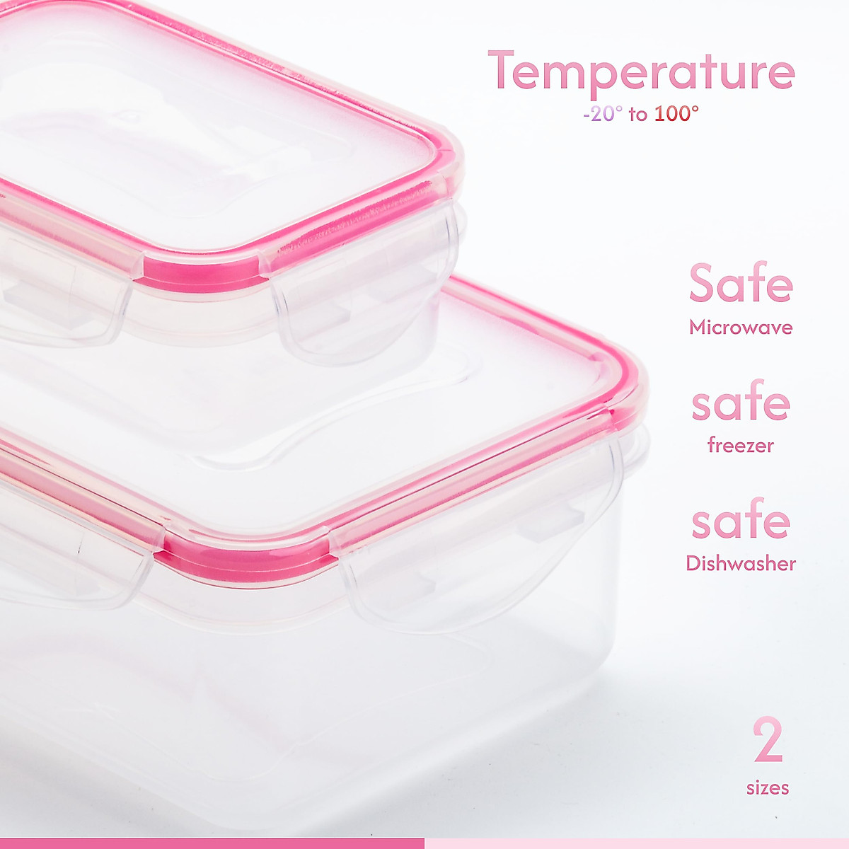 COVRESONET Airtight Food Container Set | 5 Pieces | 8oz & 34oz | Plum Red | Leakproof & Suitable For Home Food Storage