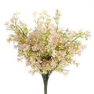 Grand Verde 29” Blush-Pink Plastic Flowers Artificial Bouquet Faux Greenery Long Stems for Tall Vase, DIY Crafts Home Decoration, Bulk 5pcs