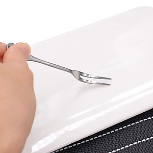 HAZOULEN Small Stainless Steel Forks for Cocktail Appetizer Dessert Party, 12 Pack