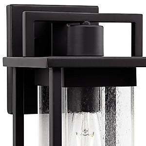 John Timberland Wickham Modern Outdoor Wall Light Fixture Painted Dark Bronze 13" Spotted Clear Glass for Exterior Barn Deck House Porch Yard Patio Outside Garage Front Door Garden Home Roof