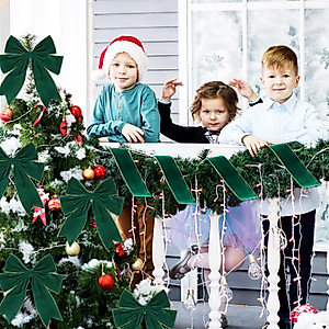 Yungyan Velvet Ribbons with Gold Edge Felt Ribbon Gift Bow Wrapping Ribbon Waterproof for Handmade, Home Decor, Gift Wrapping, Wreath DIY Crafts, Christmas Tree(Green,2.5 Inch X 60 Yards)