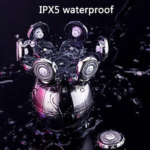 Head Shavers for Bald Men, 5 In 1 Shaver Electric Shaver Men Grooming Kit Wet Dry Beard Hair Trimmer Electric Razor Rechargeable Bald Head Shaving Machine LCD Display