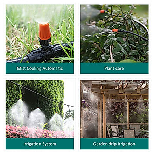 Mist Cooling Automatic Irrigation System, 2023 New Drip Irrigation Kit Cooling Irrigation System, Garden Plant Watering Sprinkler System with Distribution Tubing Hose Adjustable Nozzles (32.8FT/10M)