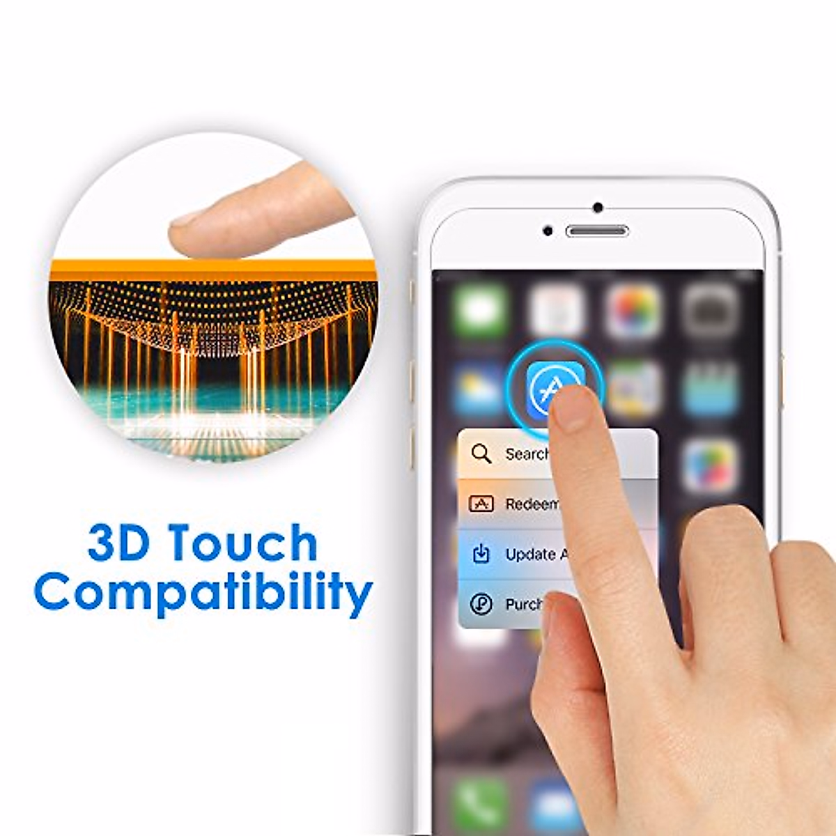 JETech Screen Protector for iPhone 6 and iPhone 6s, 4.7-Inch, Tempered Glass Film, 2-Pack