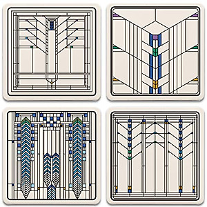 CoasterStone Ennis House Windows Coaster Set, Multicolor
