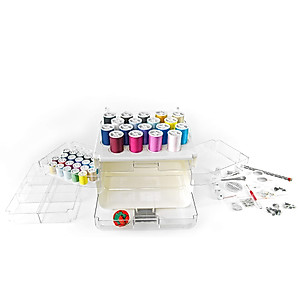 Singer Sew-It-Goes, 224 Piece - Sewing Kit & Craft Organizer - Sewing Case Storage with Machine Sewing Thread, White