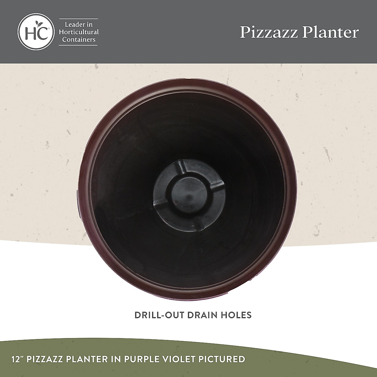 The HC Companies 12 Inch Pizzazz Decorative Round Planter - Lightweight Premium Resin Plant Pot with a Ceramic Look for Indoor Outdoor Use, Warm Red