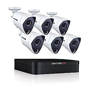 Night Owl WM-861P-3MP 8 Channel 3MP Extreme HD Video Security DVR with 1 TB HDD and 6X 3MP Wired Infrared Cameras