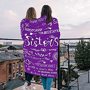 Pinata Sister Gifts Blanket,Gifts for Sister Throw Blanket, Gifts for Women,Sister Gifts from Sister,Sister Gifts for Birthday,Mothers Day,Valentines Day-Soft Purple Blanket 50" X 60"